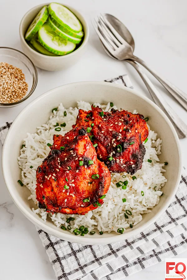 Sticky Gochujang Chicken Thighs in Air Fryer-Flavor Quotient
