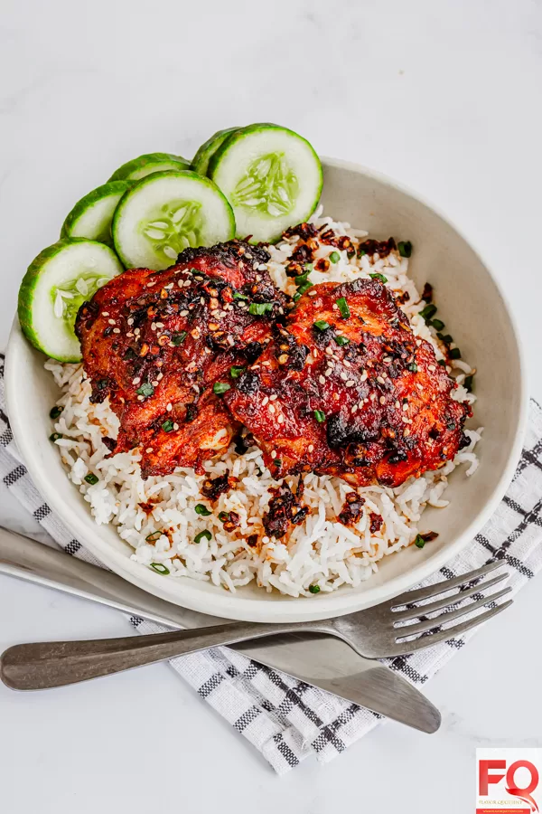 Sticky Gochujang Chicken Thighs in Air Fryer-Flavor Quotient