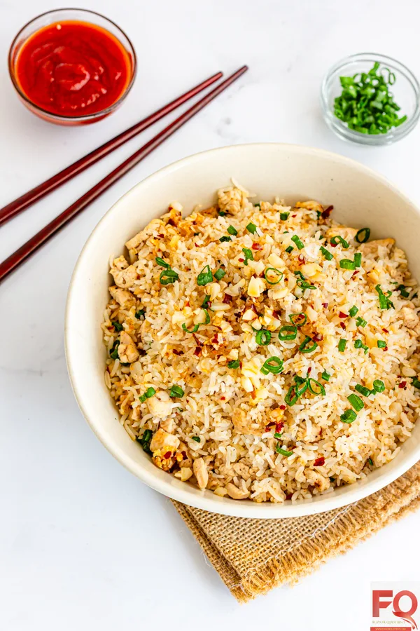 Chicken Chilli Garlic Fried Rice At Home - Flavor Quotient