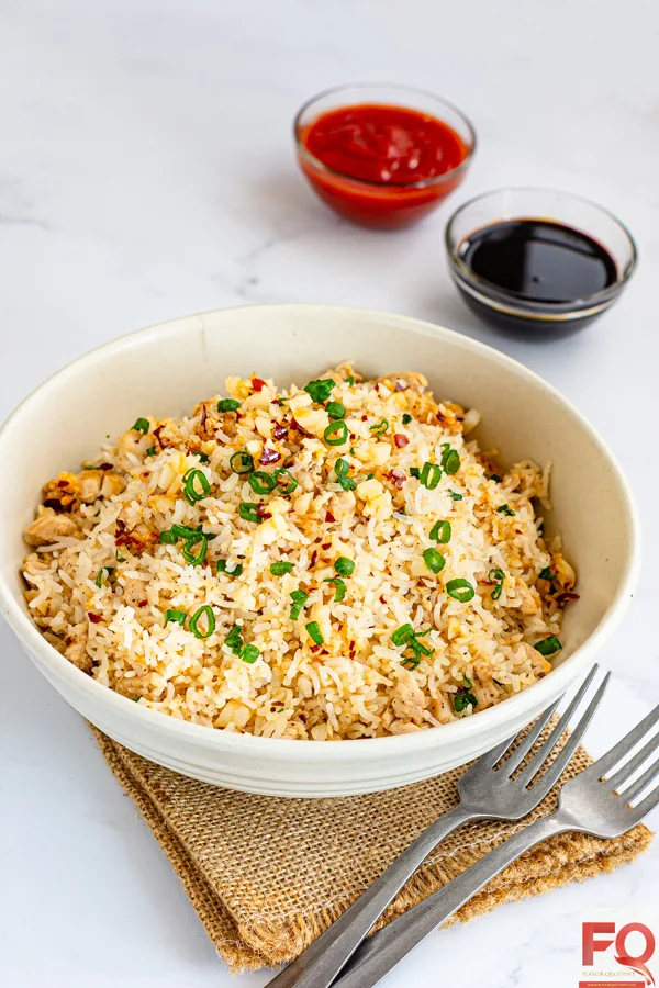 Chicken Chilli Garlic Fried Rice At Home - Flavor Quotient